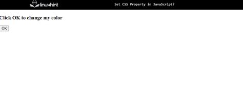 Установить свойство Css в Javascript