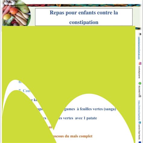 Buy Repas Pour Enfants Contre La Constipation By Léonie Dapi Nzefa On Selar