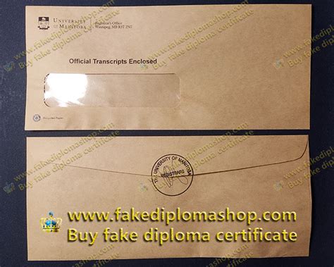 By University Of Manitoba Transcript With Envelope In A Week