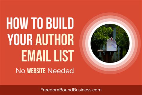 How To Build Your Author Email List WITHOUT Creating A Website