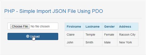 How To Import Json File Using Pdo In Php Free Source Code