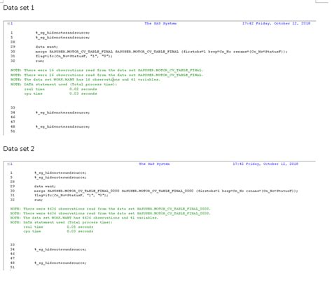 Comparing A Row In A Dataset With The Next Row Sas Support Communities