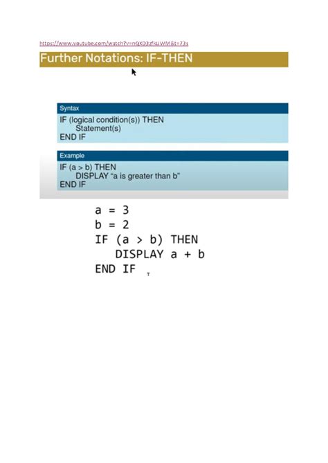3 If Else Statement Further Notations Syntax If Logical Condition S Then Statement S End