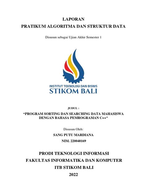 Laporan Praktikum Algoritma Uas Pdf