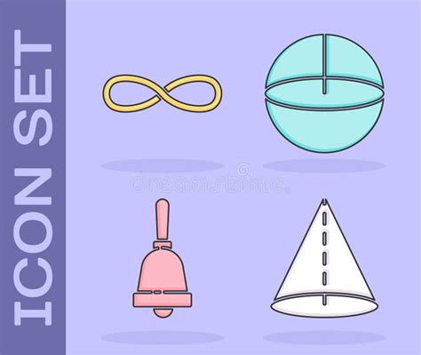 Set Geometric Figure Cone Infinity Ringing Bell And Geometric Figure