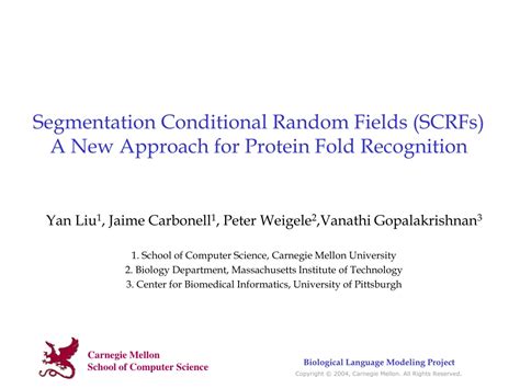 Ppt Segmentation Conditional Random Fields For Protein Fold Recognition Powerpoint