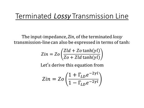 K6jca Transmission Lines Input Impedance Of A Terminated Line