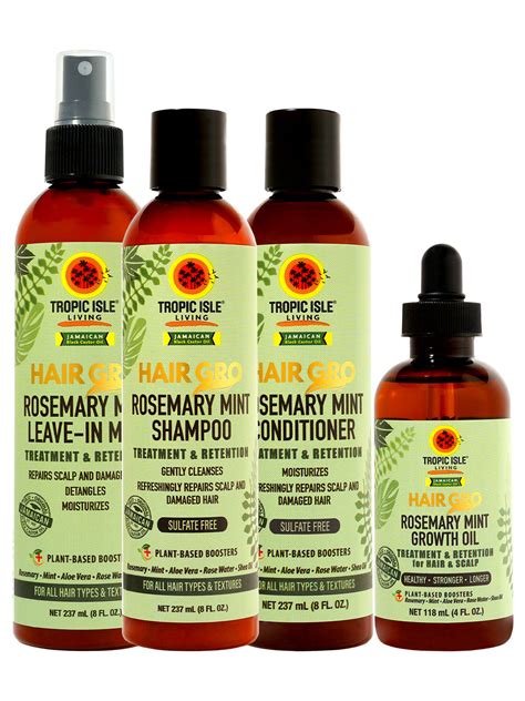 Hair Gro Rosemary Mint Full Set Tropic Isle Living