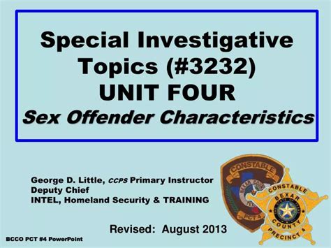 Ppt Sex Offender Characteristics In Texas Powerpoint Presentation