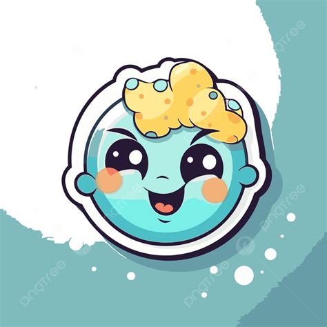 طفل فقاعات الكرتون شخصية التوضيح المتجه بقعة ملصق كرتون Png