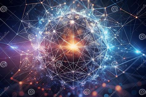 Futuristic 3d Plexus Array Abstract Particle Background And Big Data