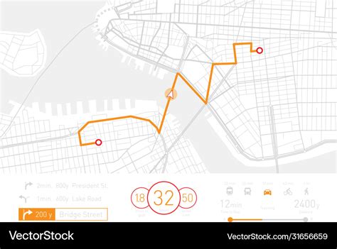 Custom Navigation System Royalty Free Vector Image
