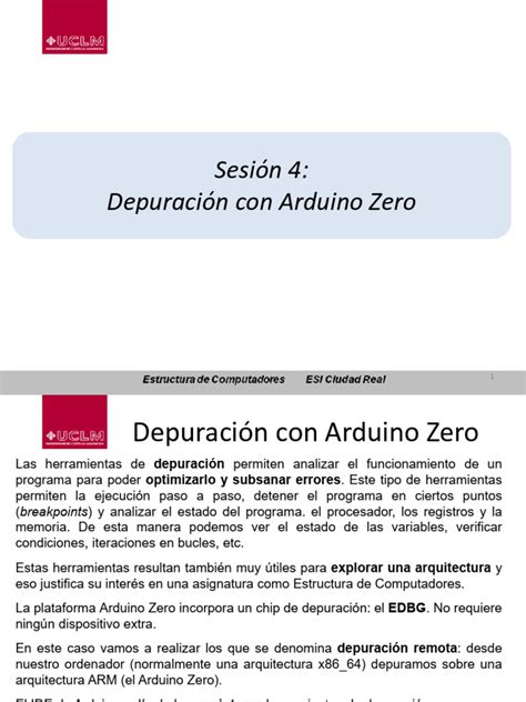 Sesion 4 Depurador Arduino Zero Descargar Gratis Pdf Programación