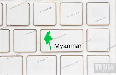 Keyboard Detail With Myanmar Map Key Stock Photo Picture And Low Budget Royalty Free Image