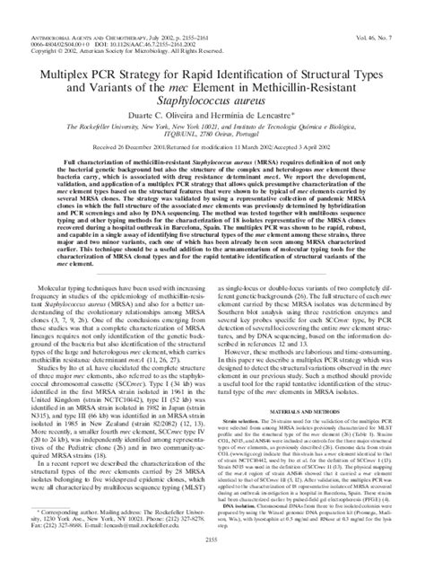 Pdf Multiplex Pcr Strategy For Rapid Identification Of Structural Types And Variants Of The