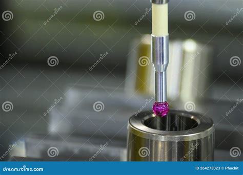 Close Up Scene The Cmm Machine Measuring The Sample Parts Stock Image Image Of Manufacturing
