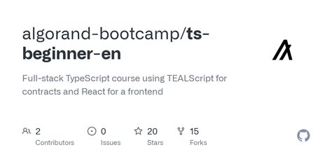 GitHub Algorand Bootcamp Ts Beginner En Full Stack TypeScript Course