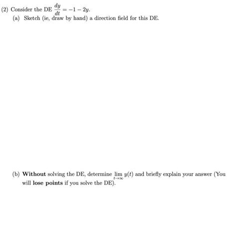 Solved 1 Determine The Value S Of R Such That Y Ert Is A Chegg Com