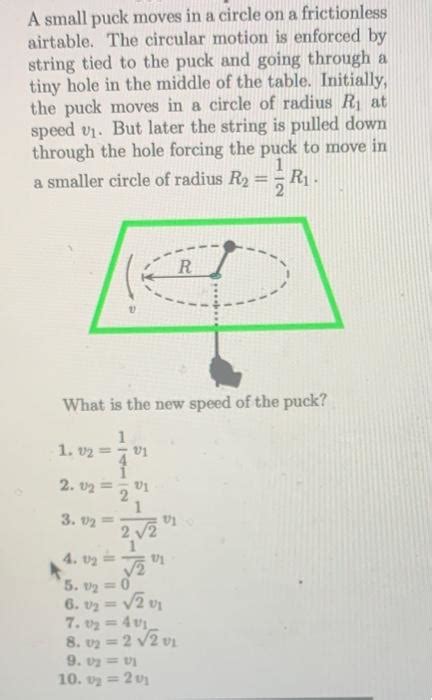 Solved A Small Puck Moves In A Circle On A Frictionless