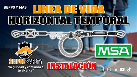 InstalaciÓn De Linea De Vida Horizontal Temporal Msa Youtube
