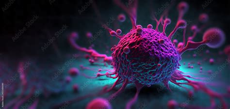 Tumor Microenvironment Concept With Cancer Cells T Cells