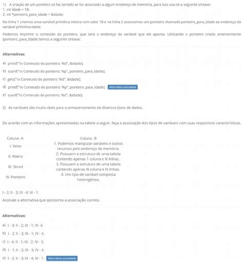 Av1 Algoritmos e Programação Estruturada Algoritmos e Programação
