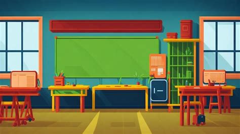 Premium Ai Image Empty Classroom Interior School Or College Class Ai