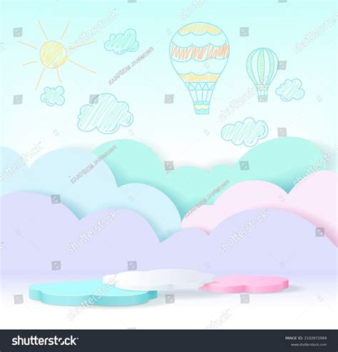 3d 제품 연단 파스텔 색 배경 스톡 벡터로열티 프리 2102872984 Shutterstock