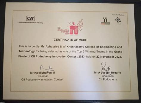 Asha Priya Nagarajan On Linkedin Innovation Cii Aicpecf Top5 Winningteam Enterpreneurship