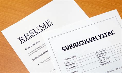 The Difference Between A Resume And A CV Curriculum Vitae Skill