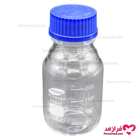 مشخصات، قیمت و خرید بطری شیشه ای درب آبی 250 میلی لیتر آلمانی مدل قابل