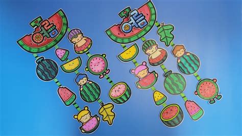 수박 모빌 만들기여름 교실 환경 수박으로 꾸며보자