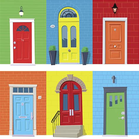 25 100 Colourful Door Stock Illustrations Royalty Free Vector
