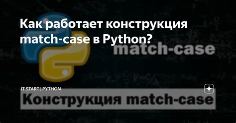Как работает конструкция Match Case в Python It Start Python Дзен