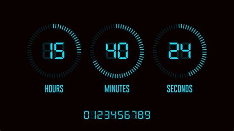 Premium Vector Countdown Timer Digital Clock Hours Minutes And