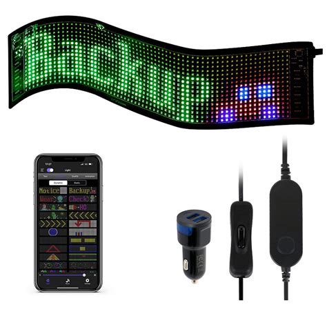 Car Flexible Display Emoji Rear Window Animation Matrix Panel Board