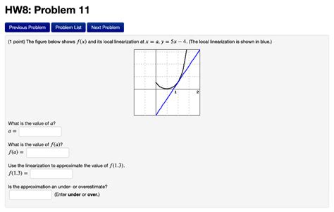 Solved Hw8 Problem 11 Previous Problem Problem List Next