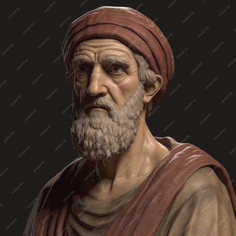 An Artistic Interpretation Of A Portrait Of Pythagoras The Renowned Ancient Greek Philosopher