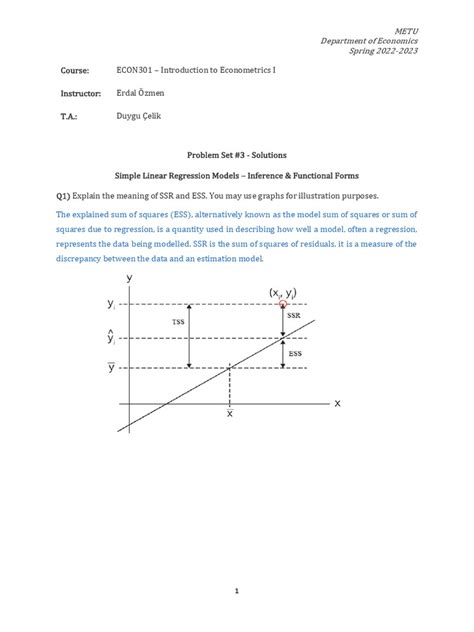 Problem Set 03 Solutions Pdf Errors And Residuals Regression Analysis
