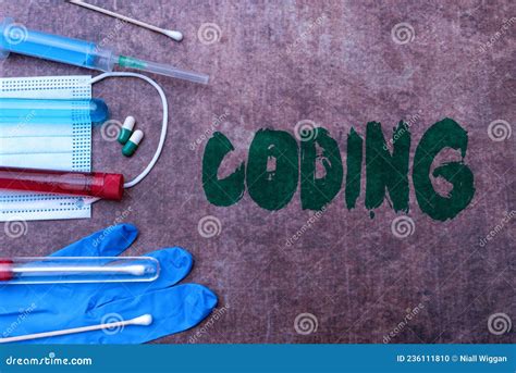 Sign Displaying Coding Business Approach Assigning Code To Something For Classification