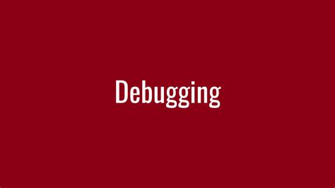 Debugging Speaker Deck