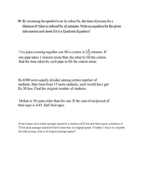 Class 10 Worksheet Pdf