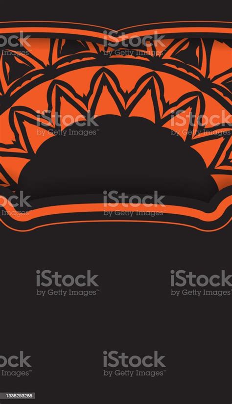 오렌지 패턴의 검은 색으로 인쇄 디자인 엽서를위한 고급스러운 템플릿 텍스트와 추상 장식을 위한 장소로 초대 준비 0명에 대한