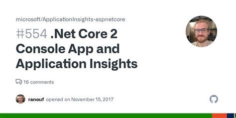 Net Core 2 Console App And Application Insights · Issue 554
