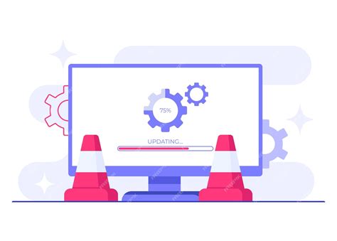 Premium Vector Software Upgrade Process On Device Loading Bar On The Screen Loading Speed Fast