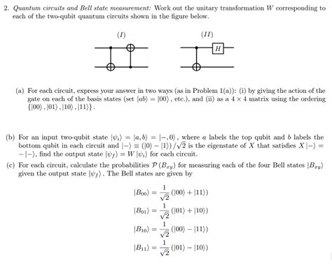 Solved Quantum Circuits And Bell State Measurement Work Out