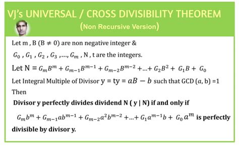 Vjs Cross Divisibility Theorem Ppt