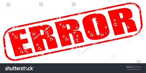 Error Red Stamp On White Background