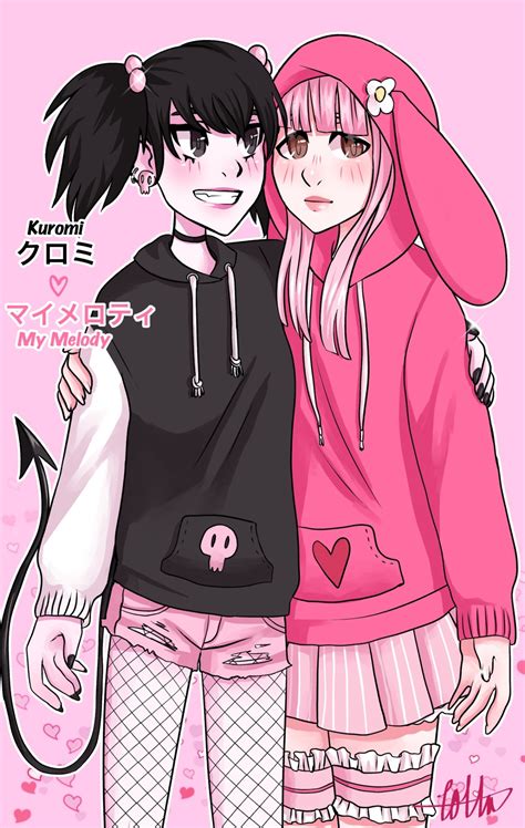 Cottn Kuromi And My Melody As Girls I Wanna Draw