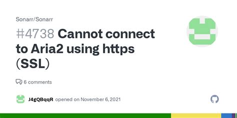 Cannot Connect To Aria2 Using Ssl · Issue 4738 · Sonarrsonarr